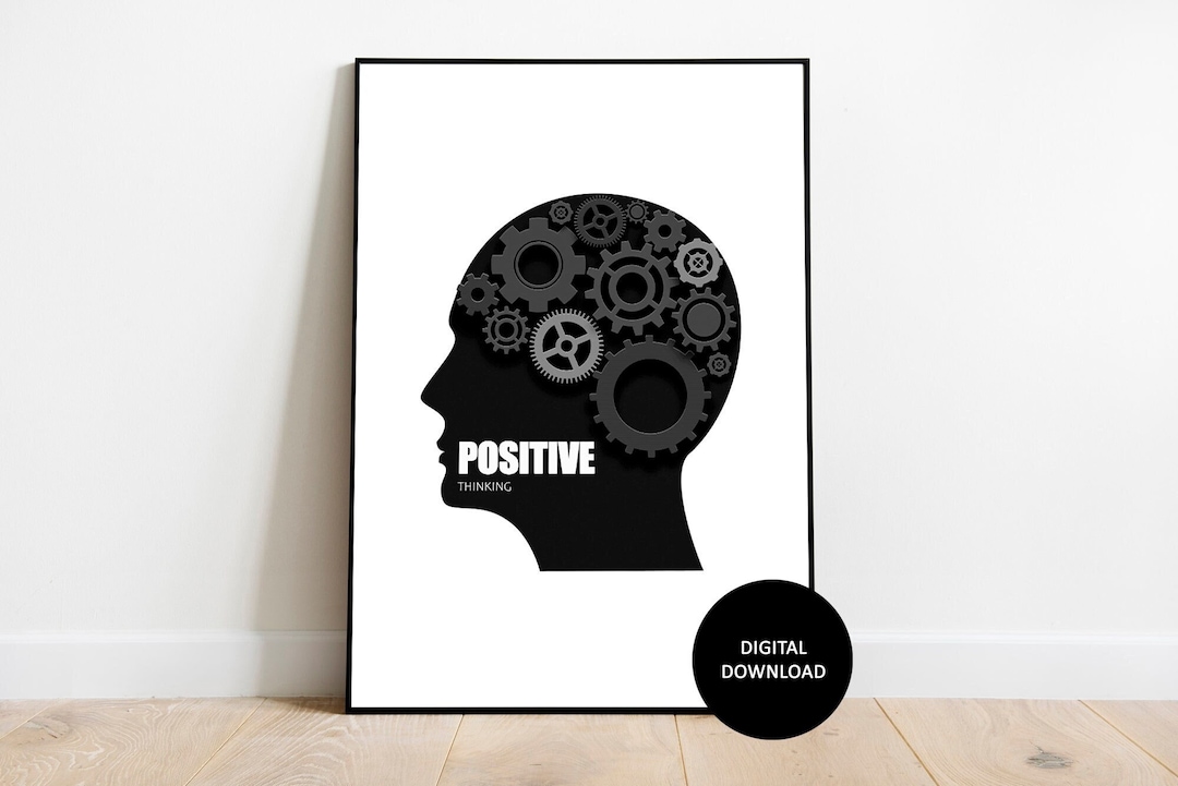Positive Thinking Wall Art Positive Wall Print Positive - Etsy