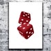 Dice Wall Art, Dice Print, Dice Poster Retro Dice Roll, Dice Quirky ...