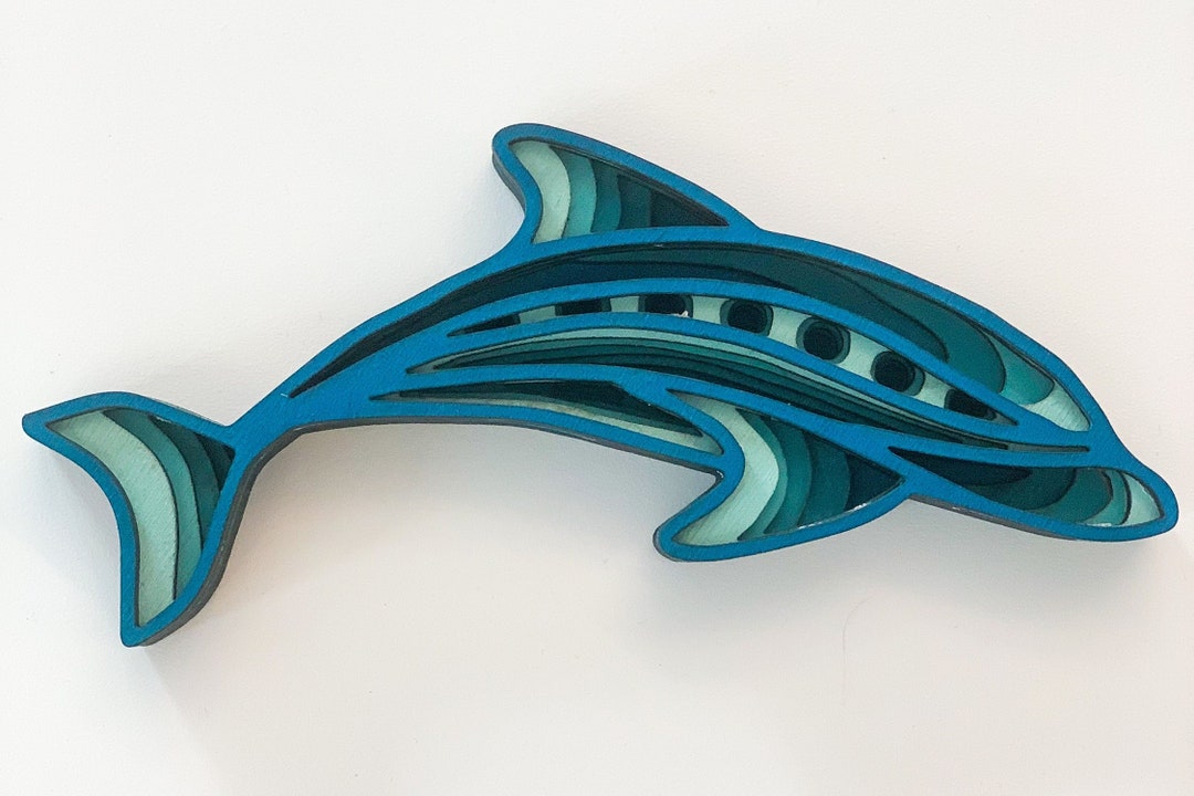 Dolphin - Laser Cut Art Piece - Etsy