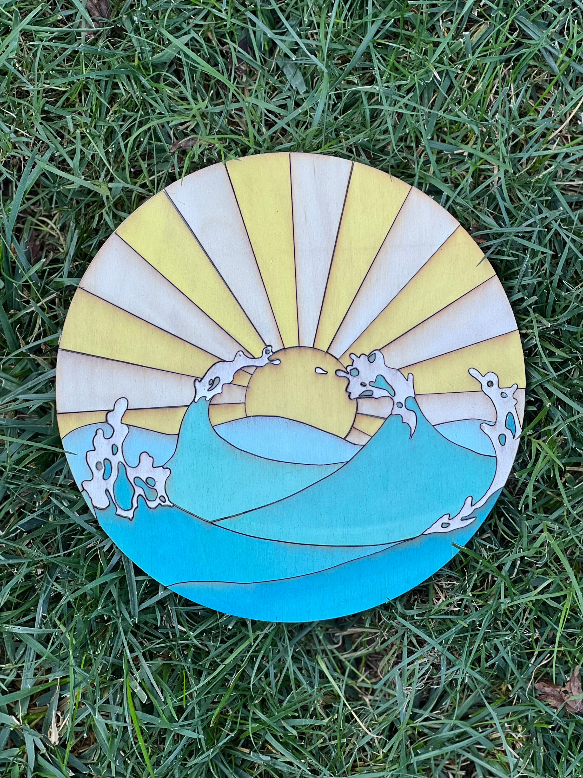 Sunrise Over the Ocean - Laser Cut Art Piece - Etsy