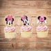 Minnie Mouse Cupcake Toppers, Round Cupcake Toppers, Digital Download ...