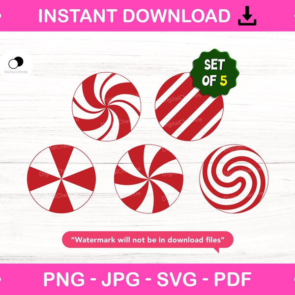 Peppermint Swirl Svg - Etsy