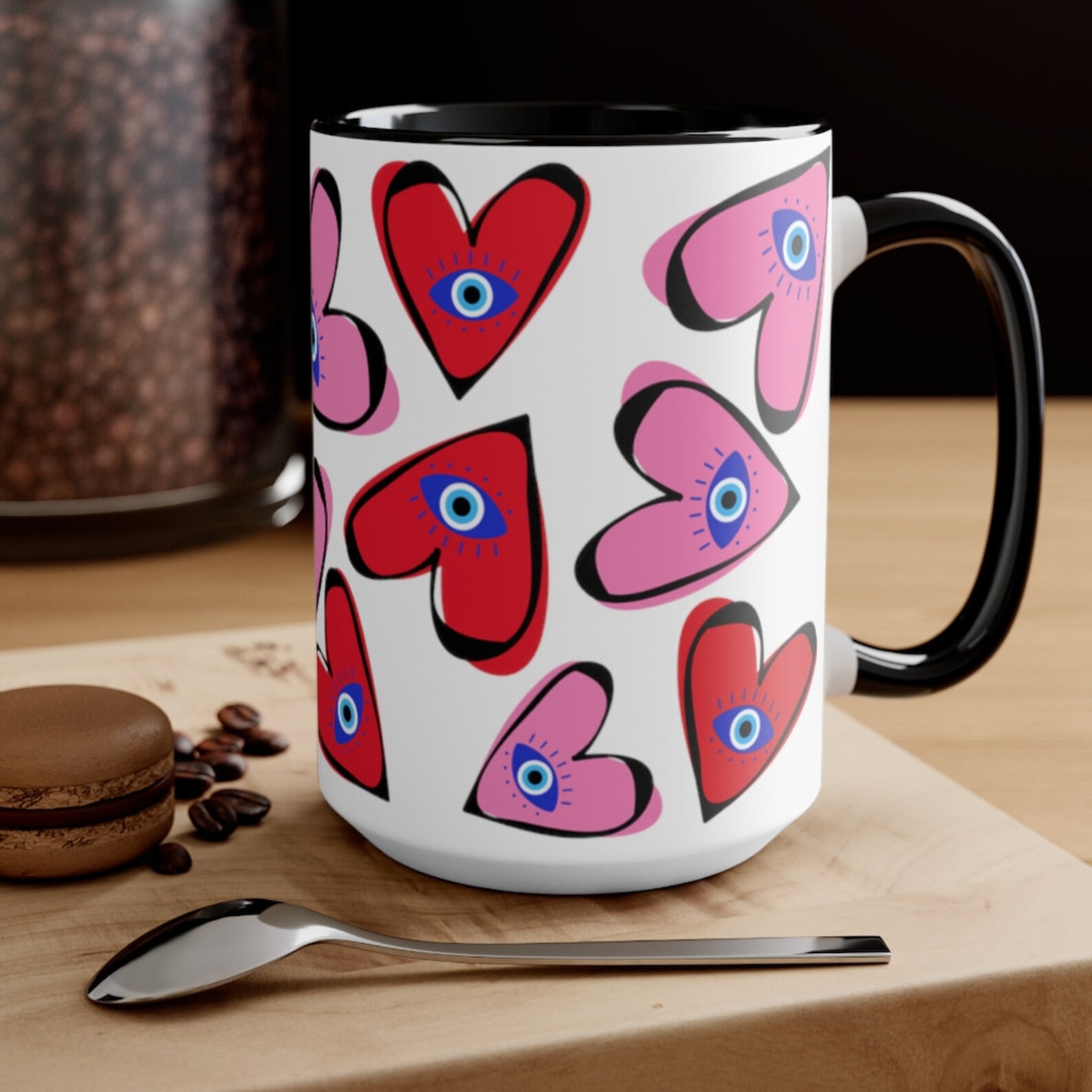 Evil Eye Cup, Evil Eye Mug, Coffee & Tea, Aesthetic Evil Eye Cup Mug ...