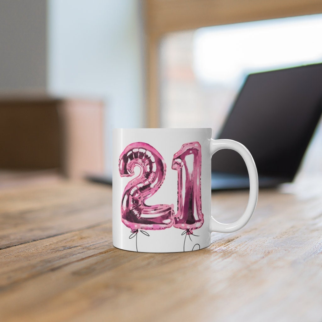 21st Birthday Cup, 21 Birthday Mug, 21st Birthday Gift Idea, Finally 21 ...