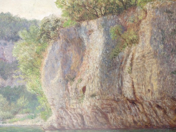 Brian Babinski (20th Century) - Realistic Mountainous River Landscape ...