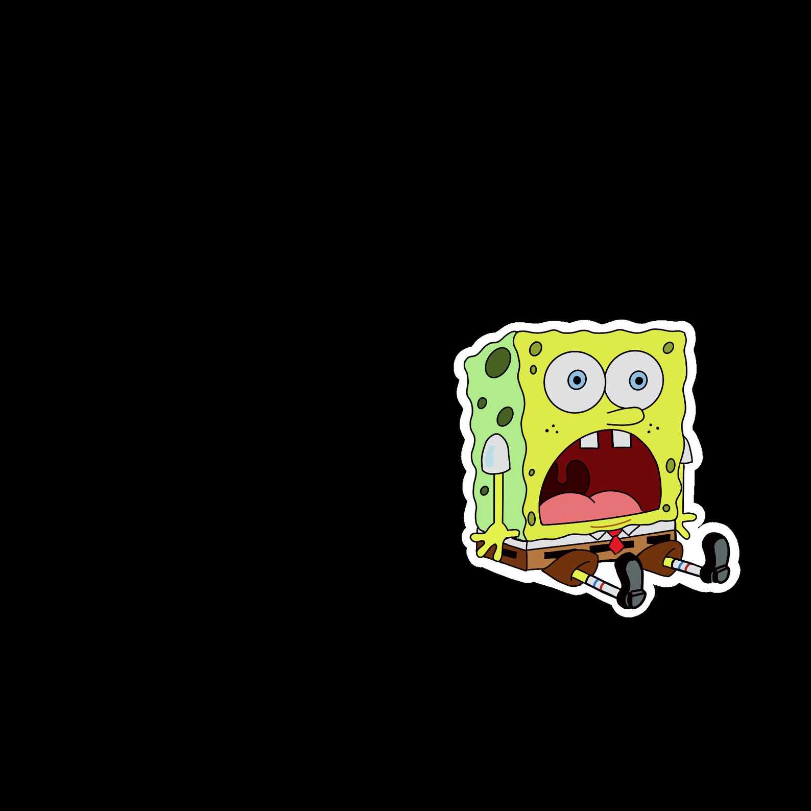 Shocked Spongebob/ Patrick Sticker Set - Etsy