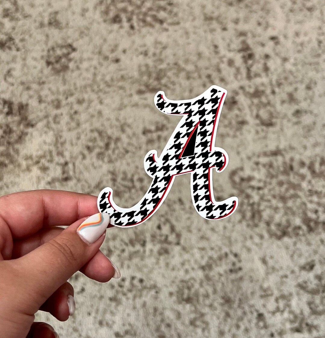 Alabama A Crimson Tide/ Hounds Tooth Sticker/magnet - Etsy