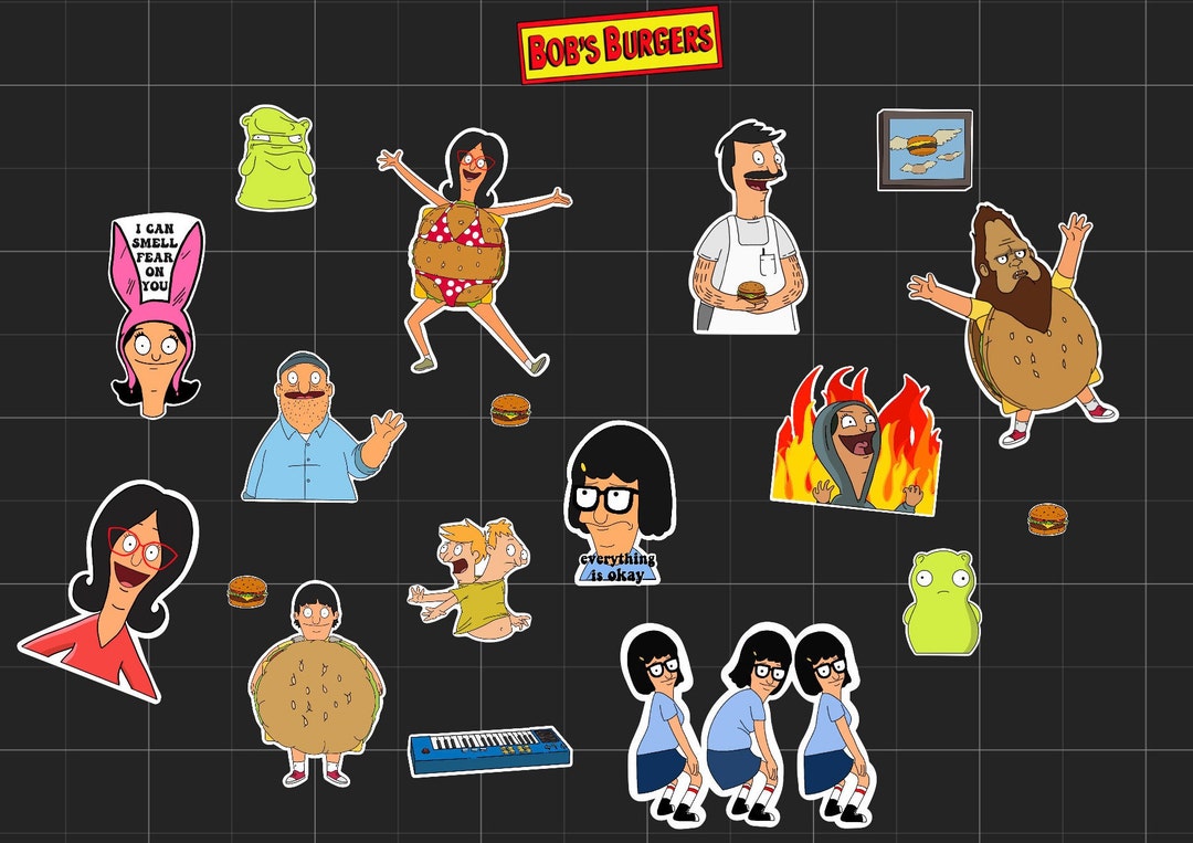 Bob’s Burgers Sticker Sheet-holographic Option ~ 19 Pieces! - Etsy