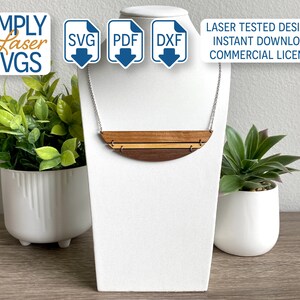 Gradient Arc Necklace SVG, Laser Cut Necklace File, Modern Geometric ...