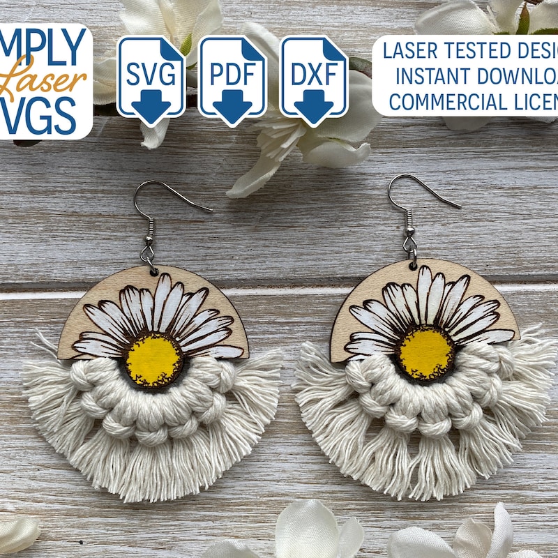 Macrame Earrings - Etsy