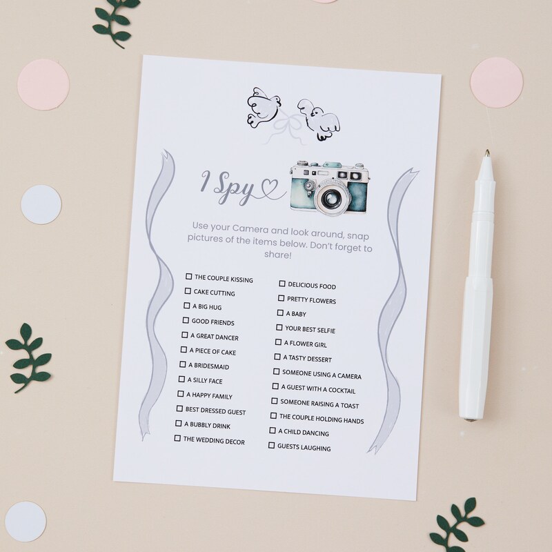 I Spy Wedding Game - Etsy