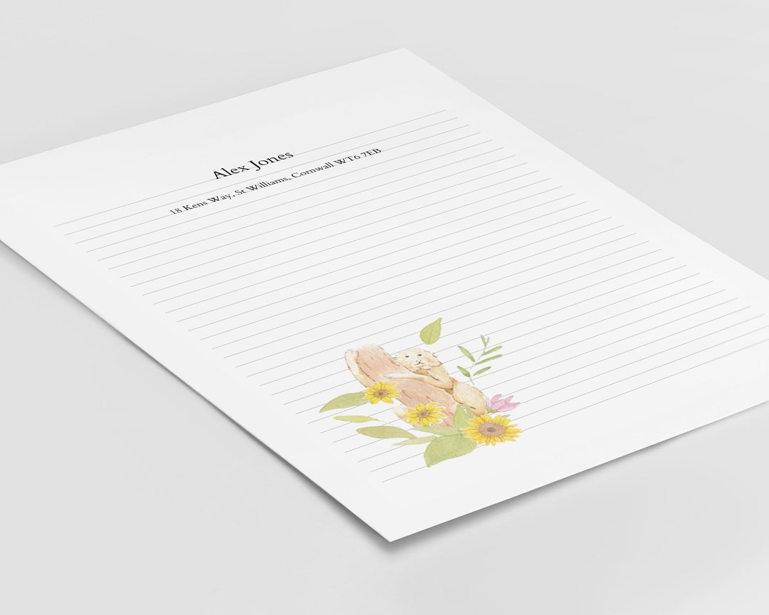 A4 Watercolour Writing Paper, 10 Adult Writing Paper Sheets, 20 Adult ...