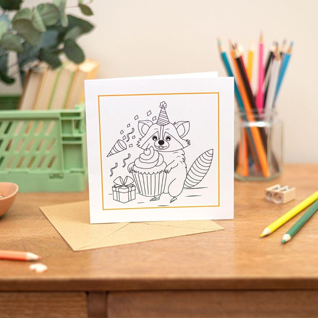 Kids Colouring in Card, Colour in Cards, Colouring Cards for Children ...