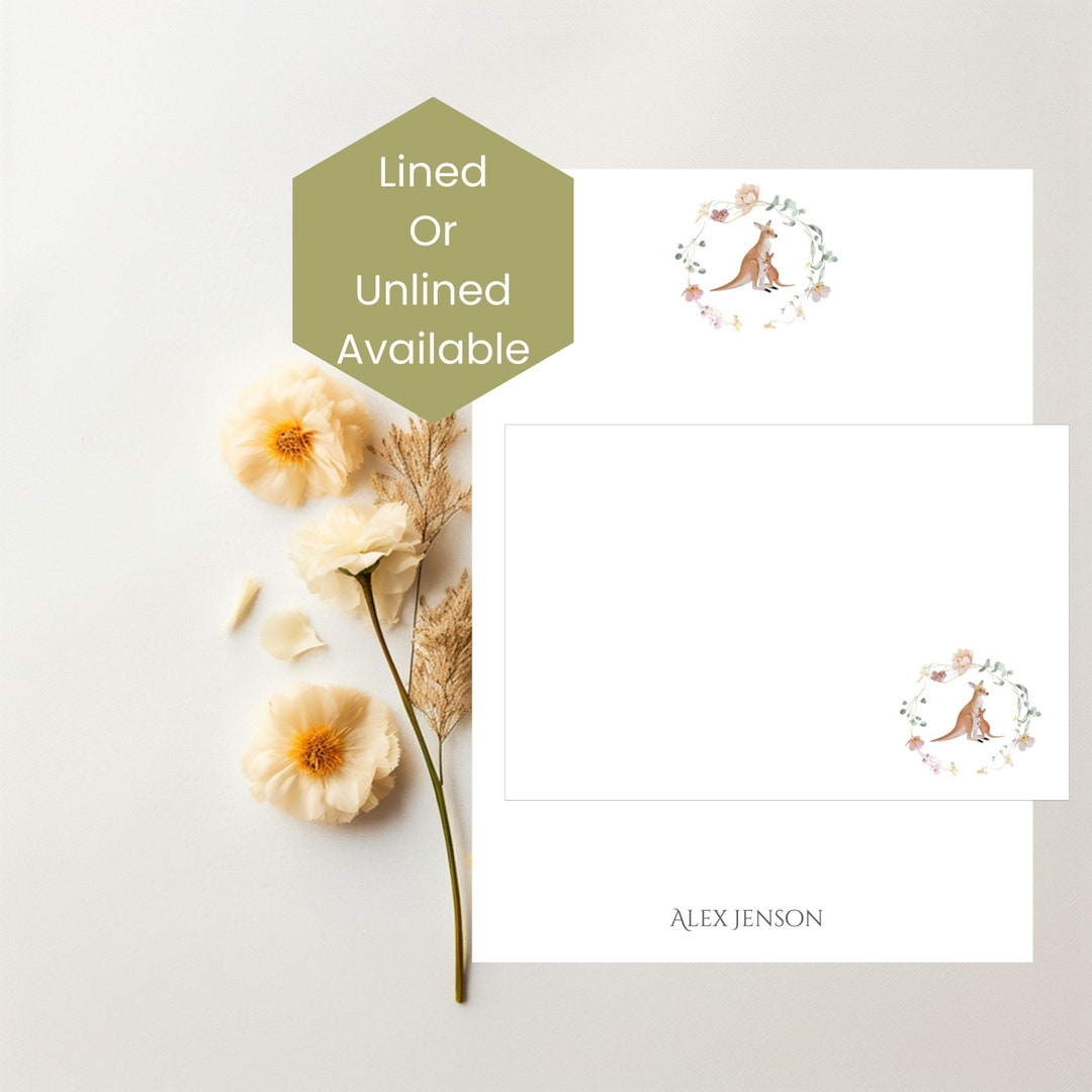 20 Letter Writing Paper Set, Personalised Letter Writing Sheets, Letter ...