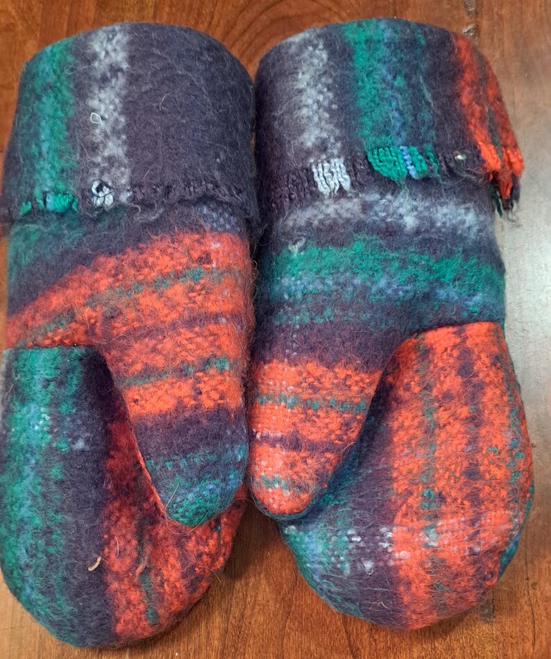Vermont Made "bernie Mittens" - Upcycled Sweater Mittens Acrylic Wool ...