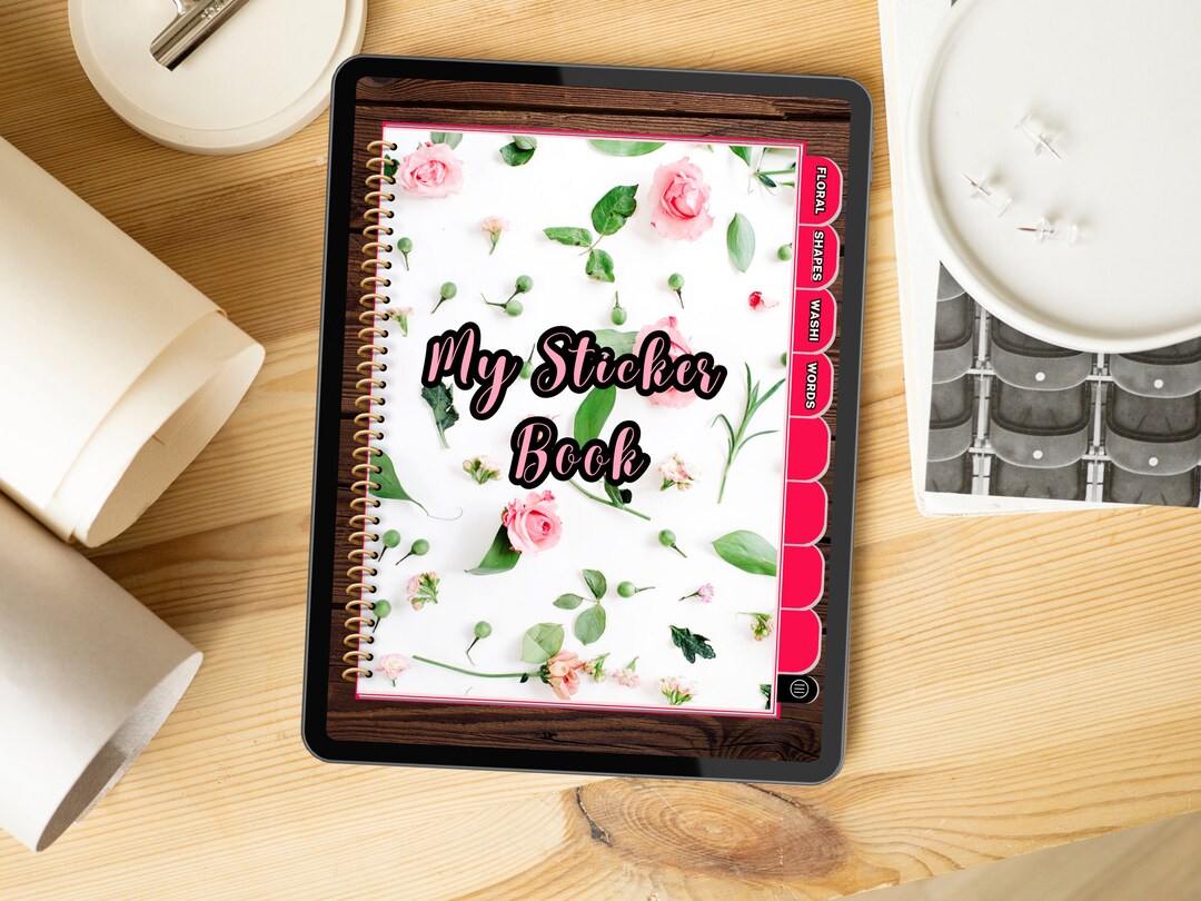 Digital Sticker Book, Sticker Sheet Digital Download, Sticker Sheet PNG ...