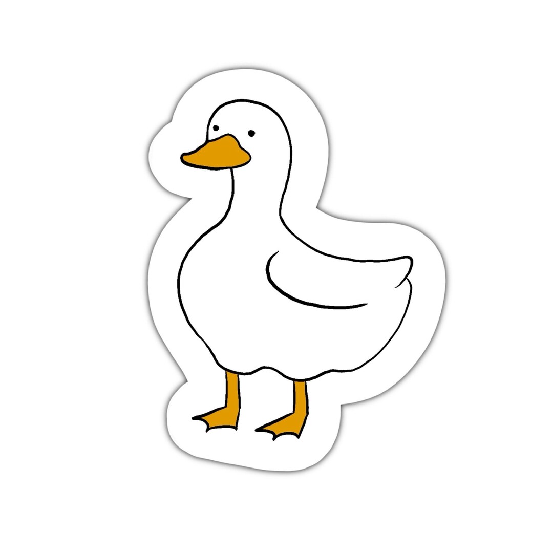 Cute Duck Sticker - Etsy