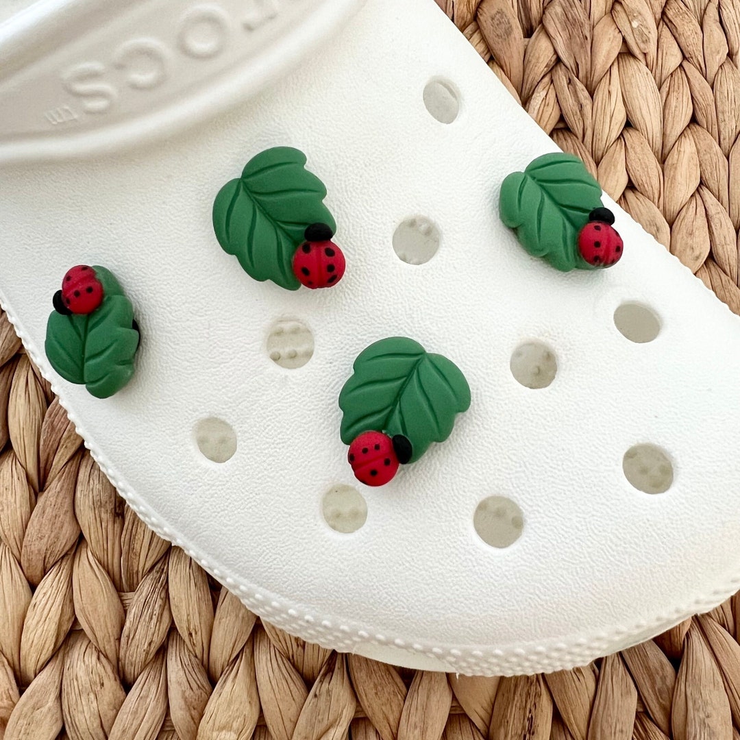 Ladybug on a Leaf Croc Charm - Etsy