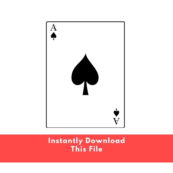 Ace of Spades Stencil - Etsy