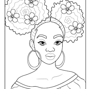 Loni African-american Pre-drawn Coloring Book DIGITAL Download JPG, PNG ...