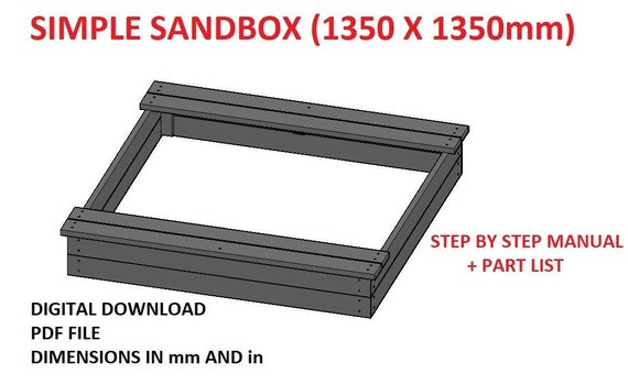 Sandbox PDF File Step by Step & Part List | Etsy