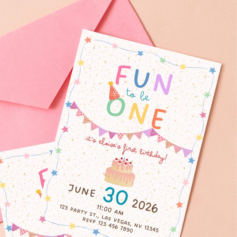 Its Fun Being One Invite - Etsy