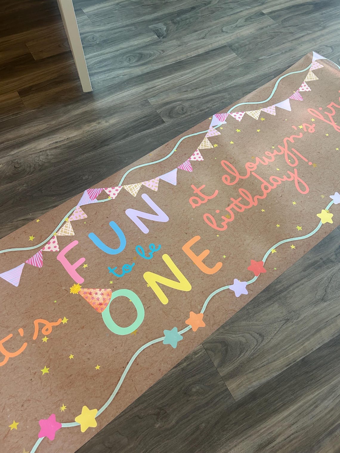 It's FUN to Be ONE Colorful First Birthday Party Banner Template - Etsy