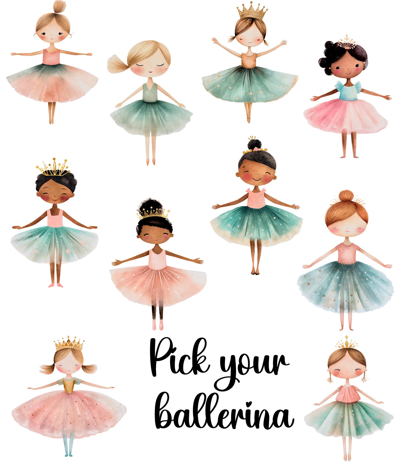 Ballerina Name Sign Girl Ballet Poster Princess Wall Hanging Nursery ...