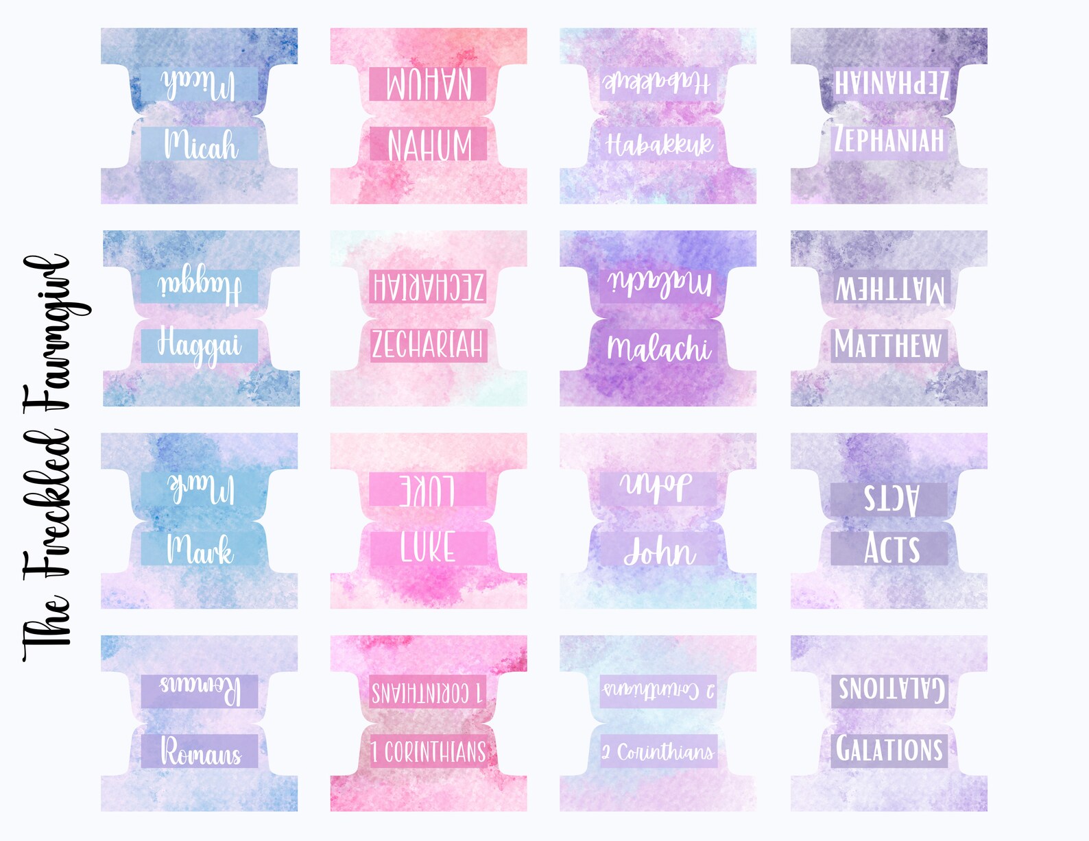 Bible Tabs Laminated Bible Tabs Pastel Bible Tabs Bible Journaling Tabs ...