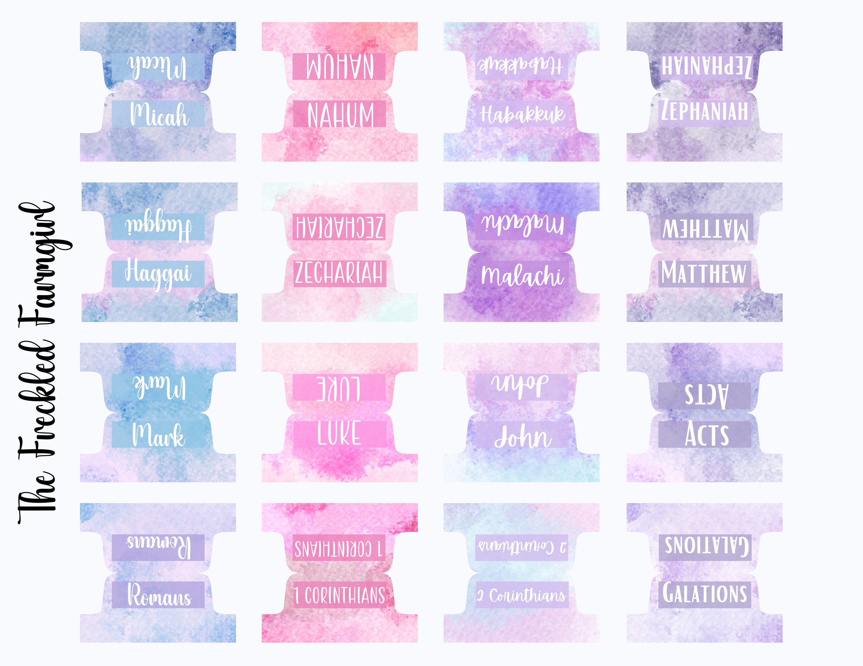 Bible Tabs Laminated Bible Tabs Pastel Bible Tabs Bible Journaling Tabs ...