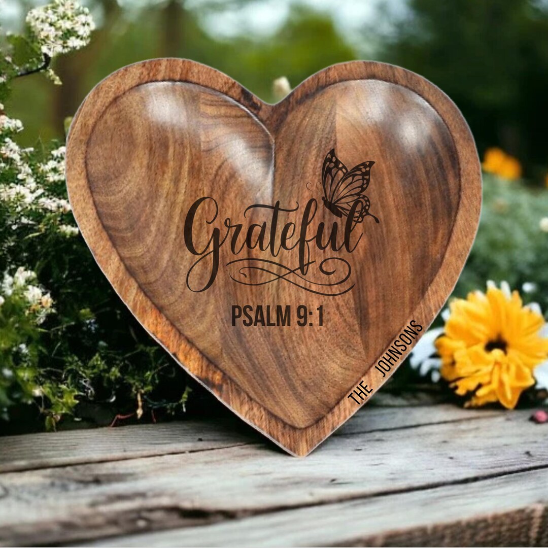 Scripture Bowl Personalized Wood Prayer Card Bowl Blessing Bowl ...