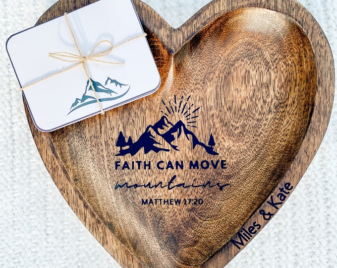 Scripture Bowl Personalized Wood Prayer Card Bowl Blessing Bowl ...