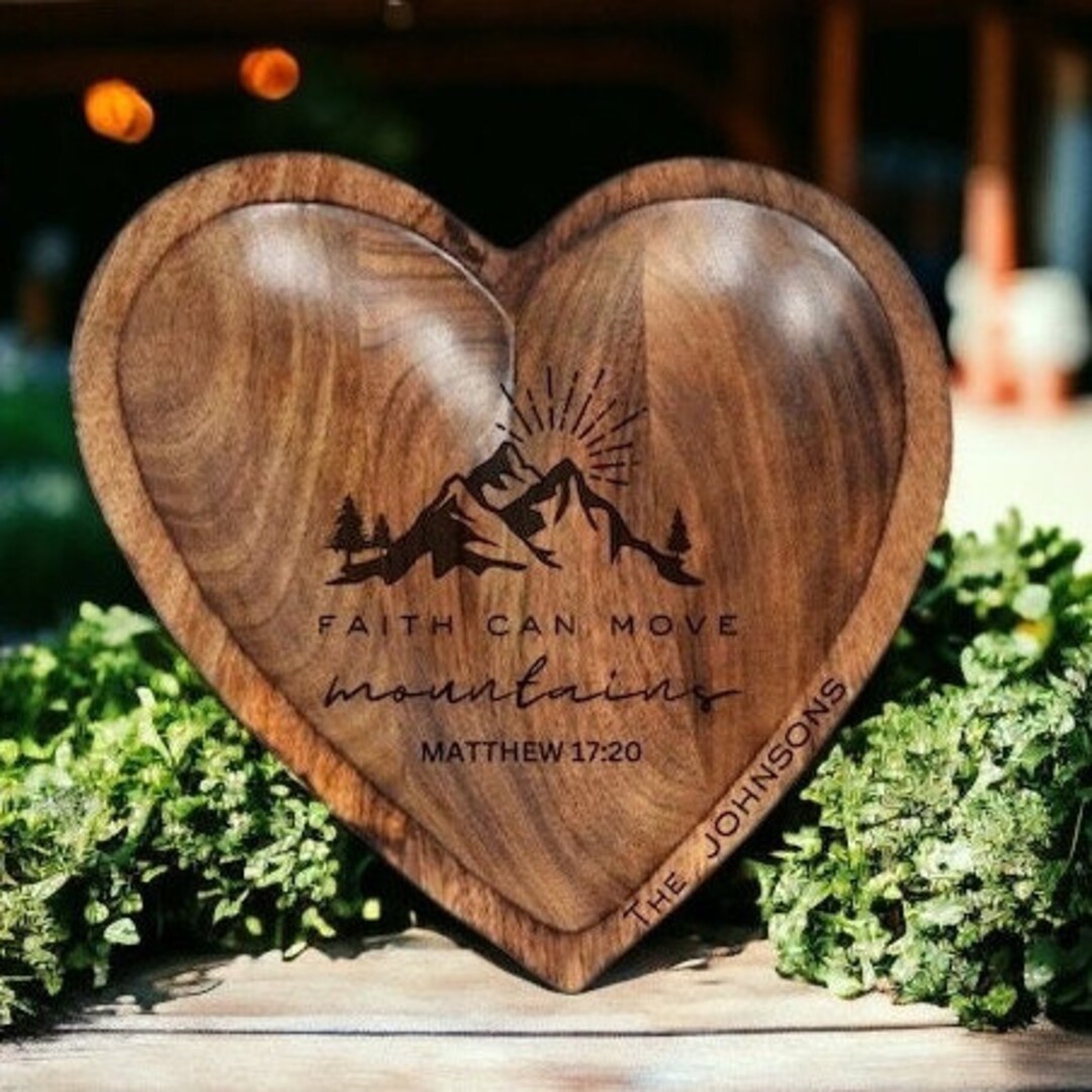 Scripture Bowl Personalized Wood Prayer Card Bowl Blessing Bowl ...