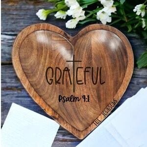 Scripture Bowl Personalized Wood Prayer Card Bowl Blessing Bowl ...