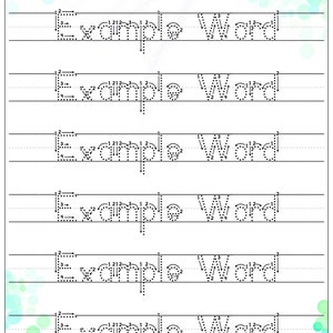 Learn How to Write Custom Name Tracing/sentence Worksheet Printable ...