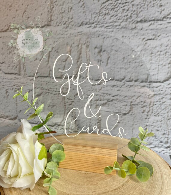 Gifts & Cards Acrylic Wedding Table Sign Wedding Signage | Etsy