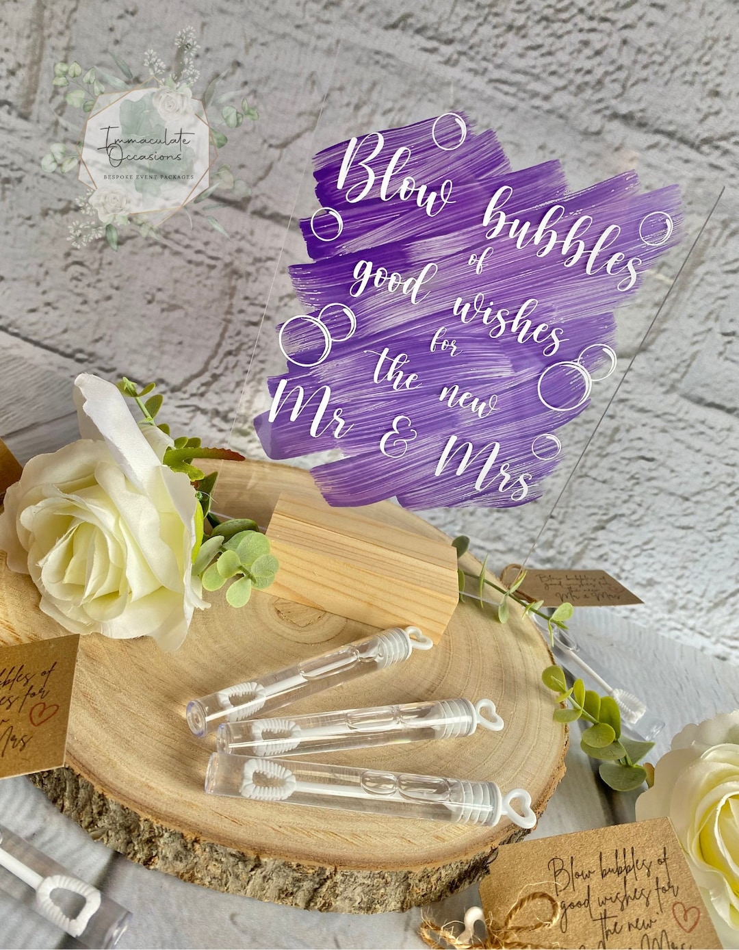 Blow Bubbles Acrylic Wedding Table Sign Wedding Signage - Etsy