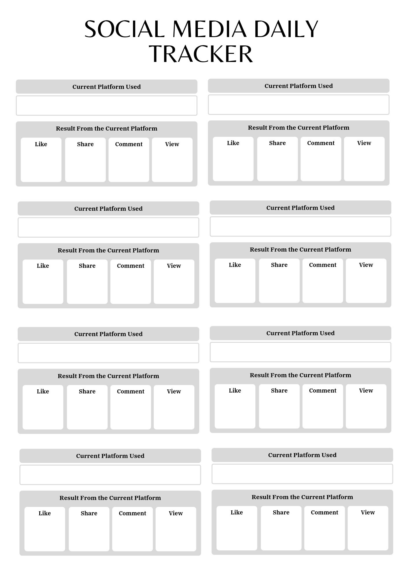 Content Planner Social Media Tracker Content Printable Editable Sheets ...