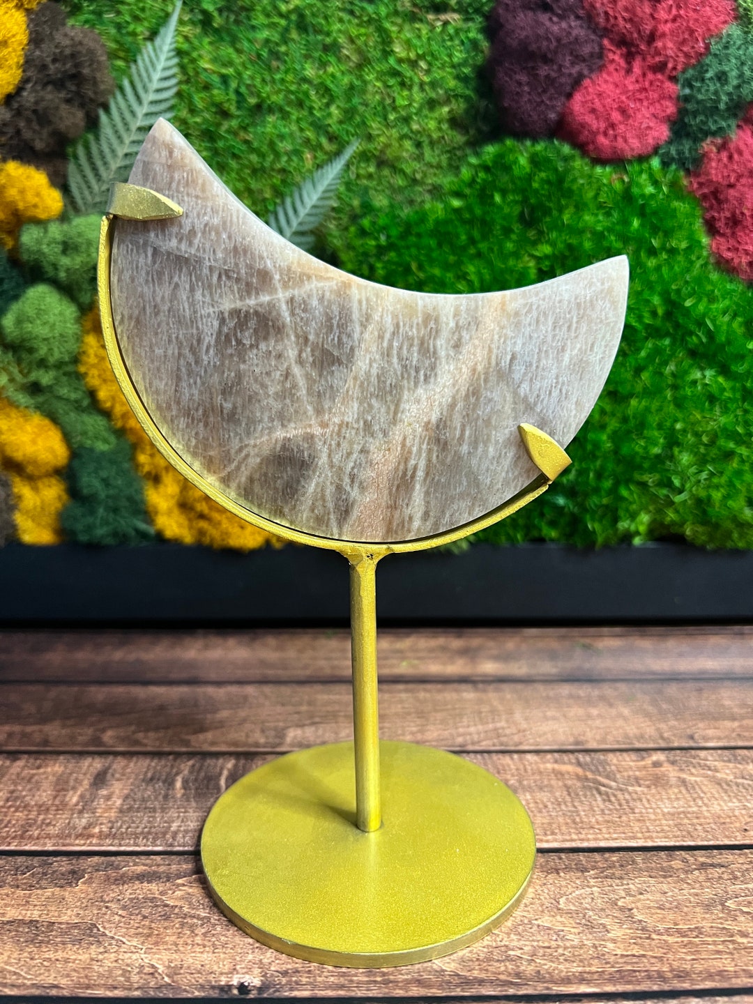 Moonstone Moon With Stand - Etsy