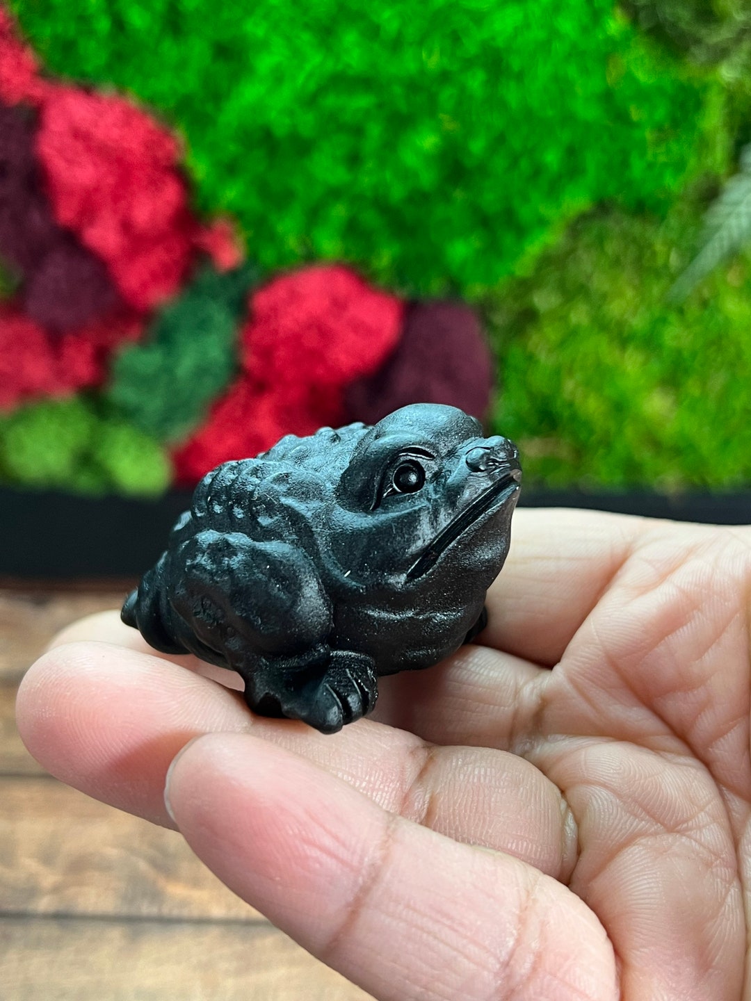 Obsidian Crystal Toad - Etsy