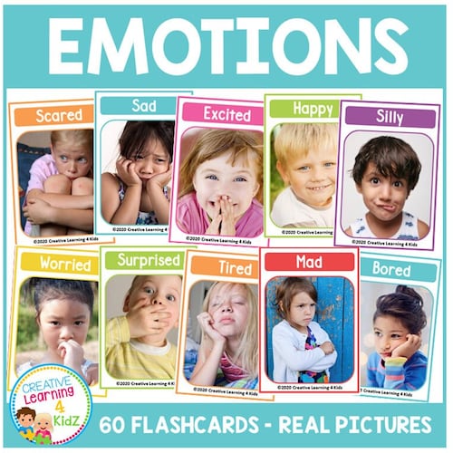 Emotions & Feelings Flashcards Autism Special Education - Etsy