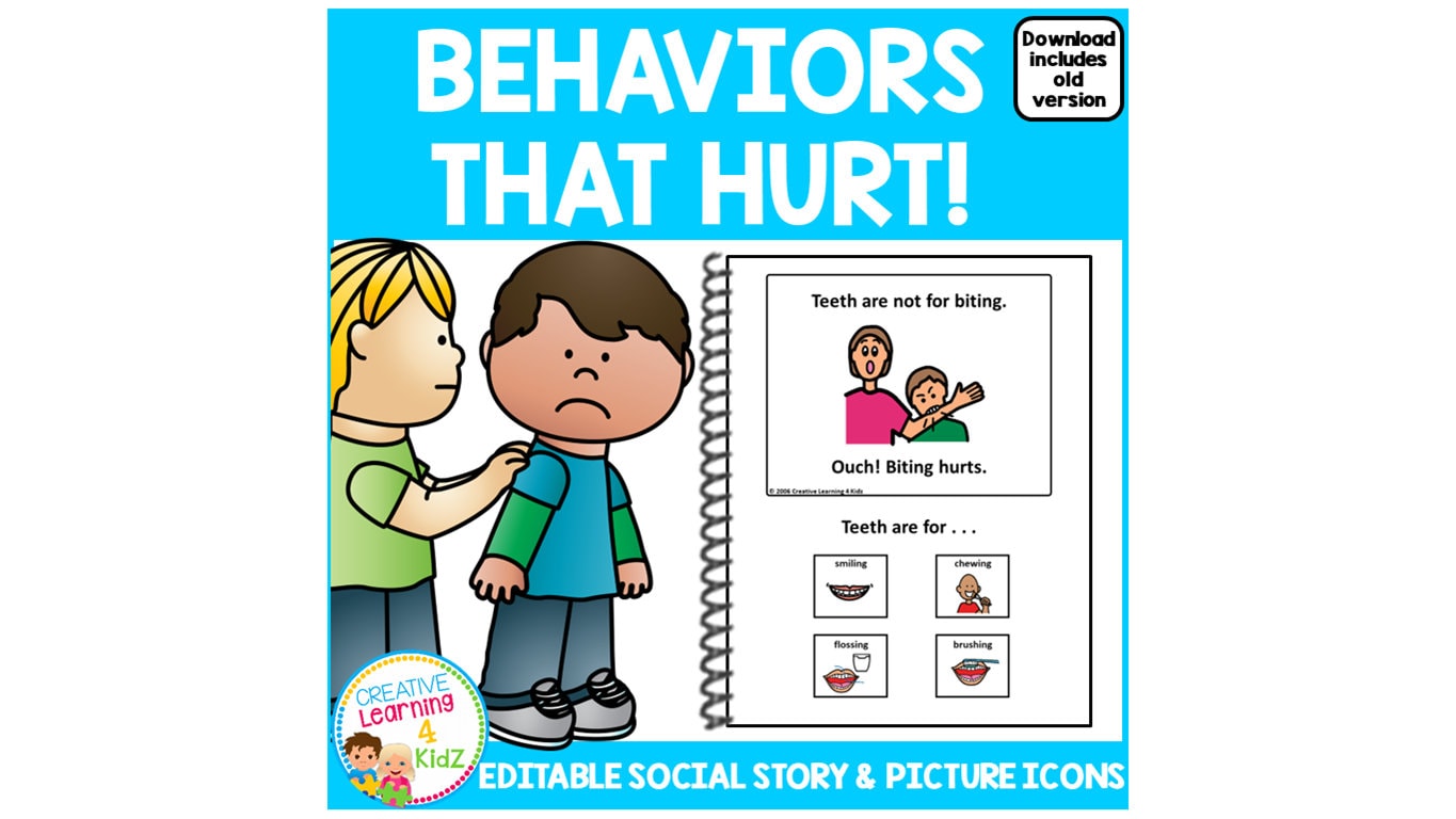 Social Story Behaviors That Hurt! (editable) Book Special Education ...