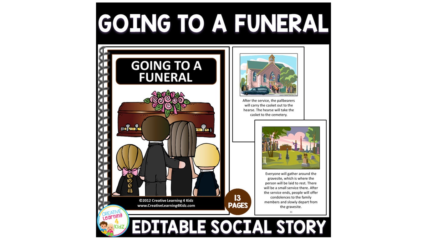 Social Story Going to a Funeral (editable) Book Death Special Education ...