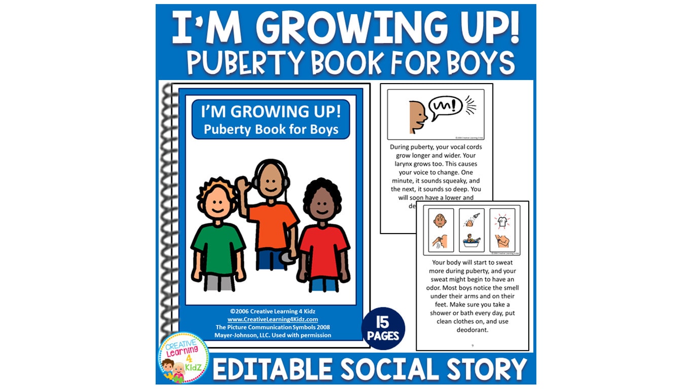 Puberty Book for Boys (editable) Social Story - Etsy