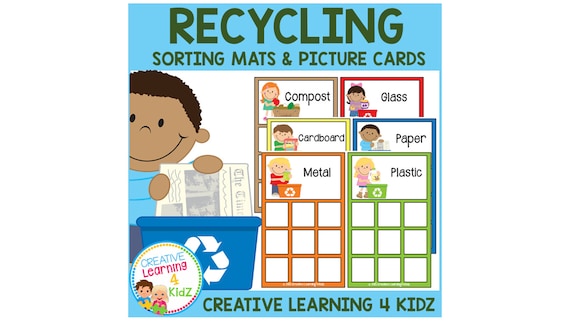 Recycling Sorting Mats Earth Day | Etsy