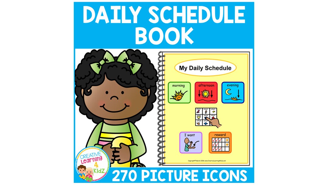 Daily Schedule Book 270 Picture Icons Autism Boardmaker PCS - Etsy