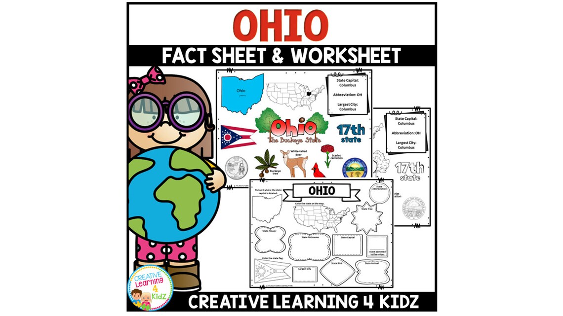 50 States Fact Sheets + Worksheets Bundle - Etsy