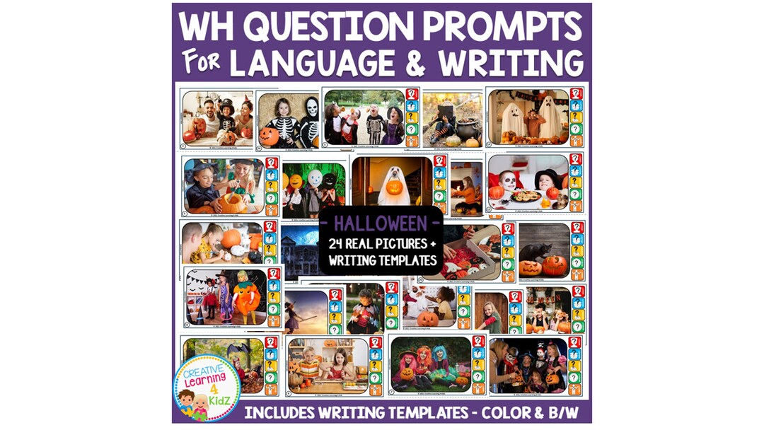 WH Question Prompts - Picture Cards for Language and Writing ...