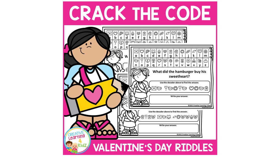 Crack the Code Valentine's Day Riddles Secret Code - Etsy