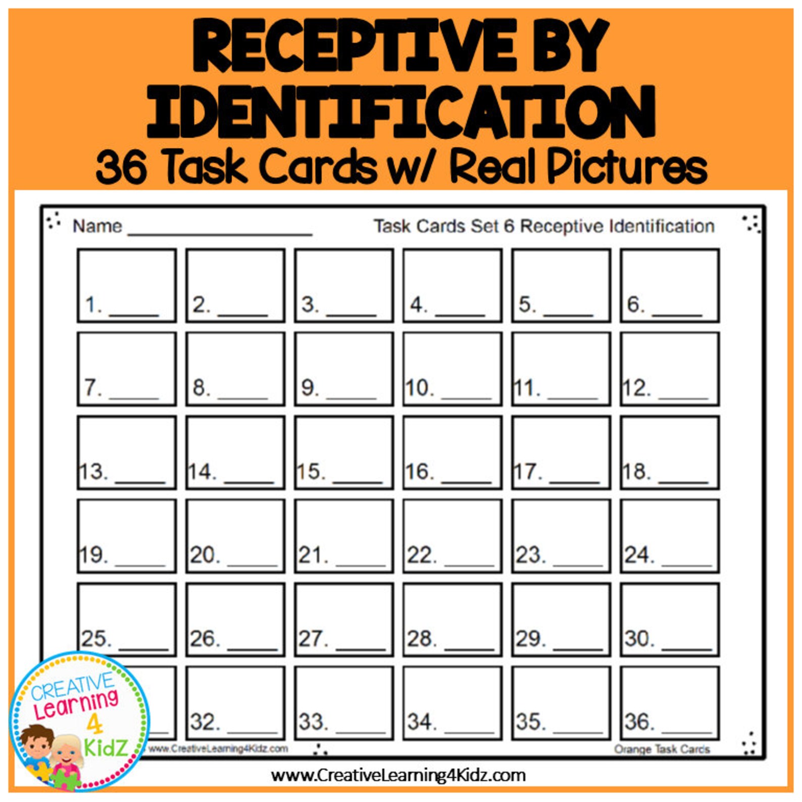 Receptive Identification 1 Task Cards ABA Special Education - Etsy